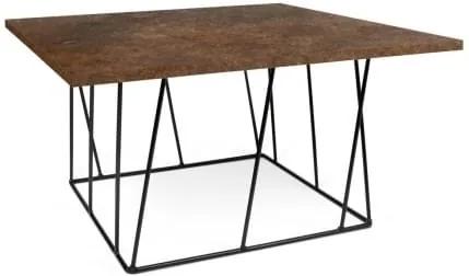 Porto Deco Konferenční stolek Rofus II, černá podnož, rez