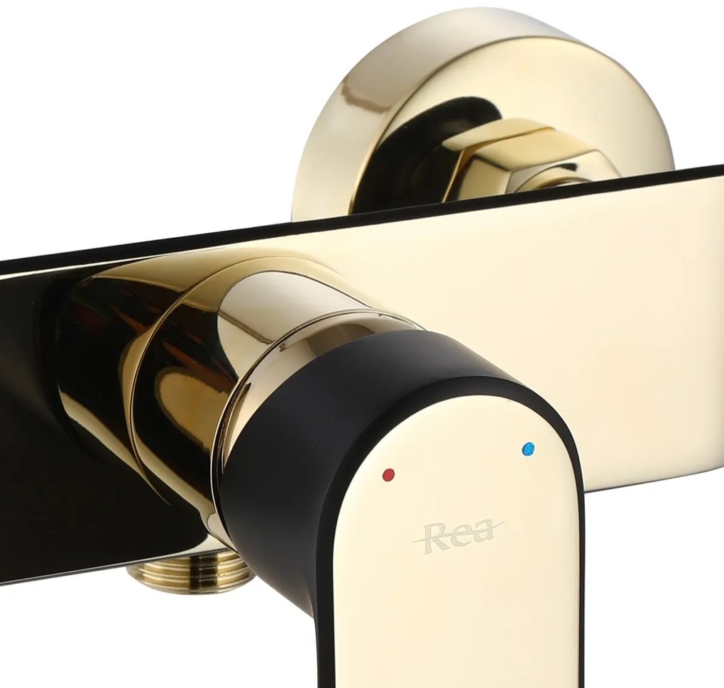 Sprchová baterie se sprchovým sluchátkem Rea BLOOM černá/zlatá