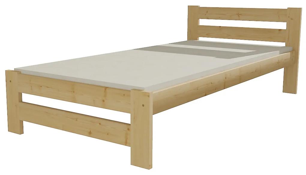 Dřevěná postel VMK 5B 120x200 borovice masiv přírodní lakovaná