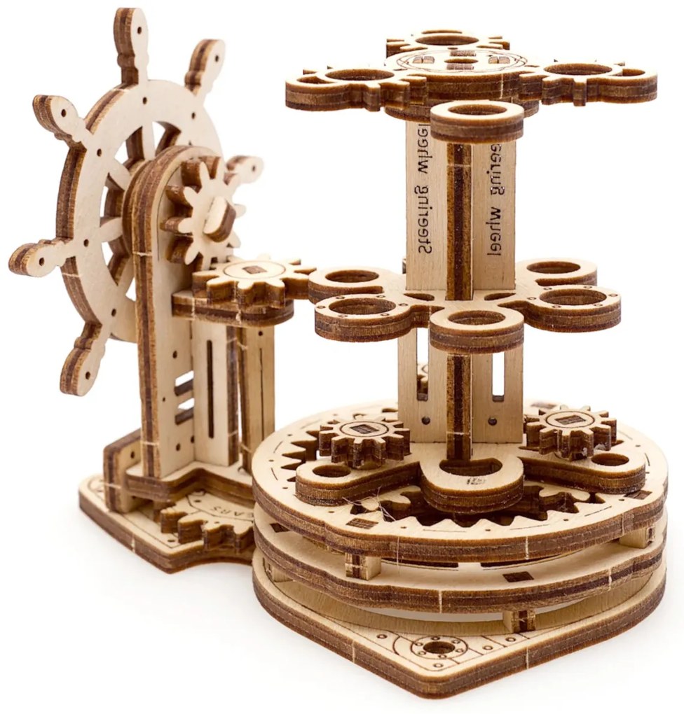 Ugears 3D dřevěné mechanické puzzle Organizér na psací potřeby