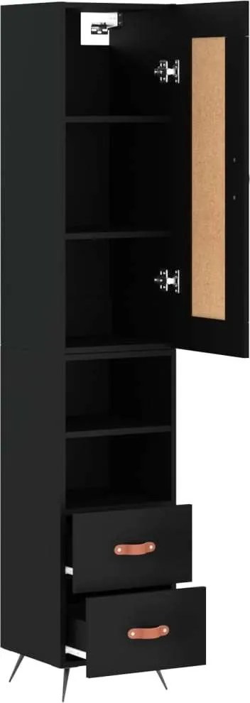 vidaXL Skříň highboard 34,5 x 34 x 180 cm kompozitní dřevo [3200234] Barva: Betonová šedá