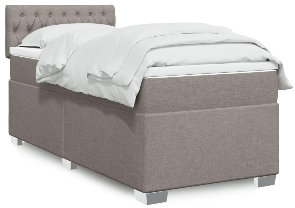 Box spring postel s matrací taupe 80x200 cm textil 3285726
