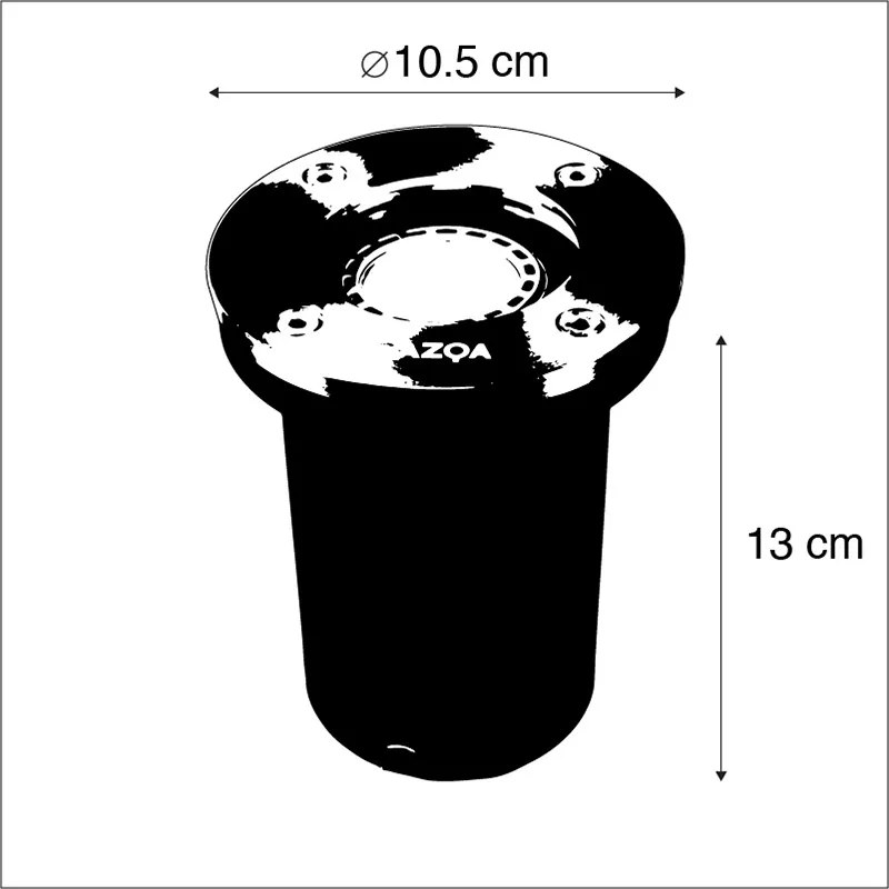 Chytré zemní bodové svítidlo nerezové vč. WiFi GU10 IP65 - Basic Round