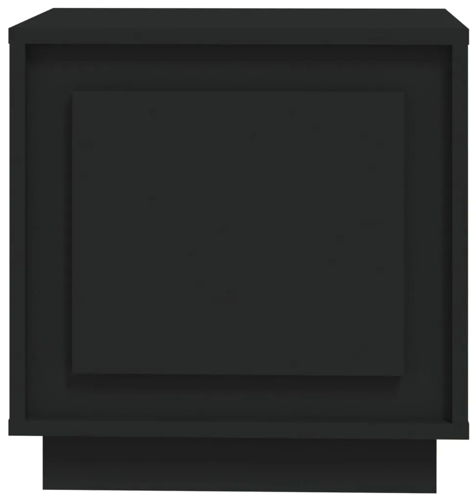 Noční stolek černý 44 x 35 x 45 cm kompozitní dřevo