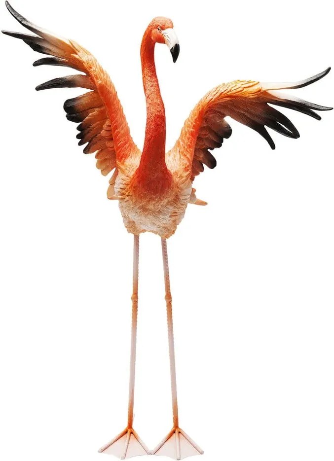 Dekorativní socha Kare Design Flamingo Road Fly, výška 66 cm