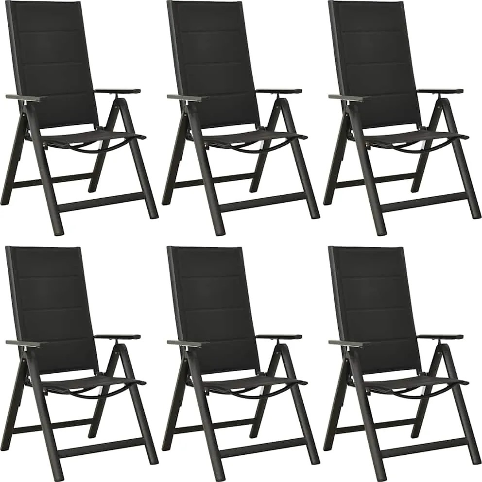 7dílný zahradní jídelní set hliník antracitový 3070638