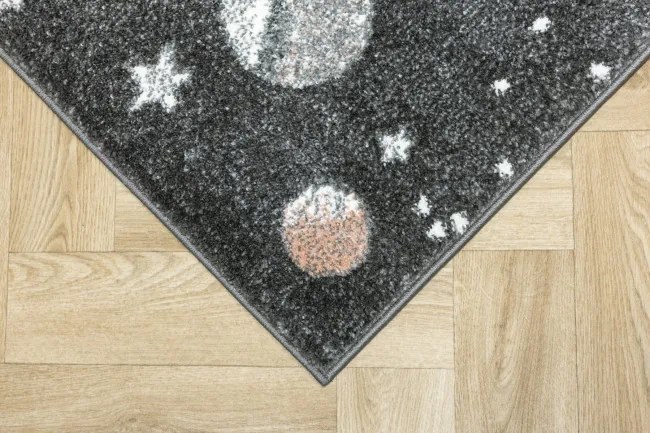 Dětský koberec Lima C288A Planety šedý / krémový