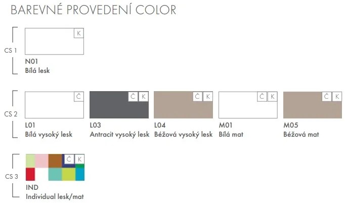 DŘEVOJAS COLOR SZZ 65 skříňka s umyvadlem Harmonia 65 Barevné provedení: L03 Antracit vysoký lesk