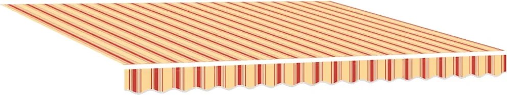Zatahovací markýza žlutá a bílá 4 x 3 m textil a hliník 3154608