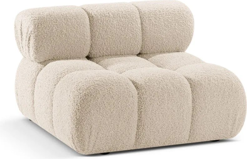Béžový modul pohovky z textilie bouclé (středový díl) Bellis – Micadoni Home