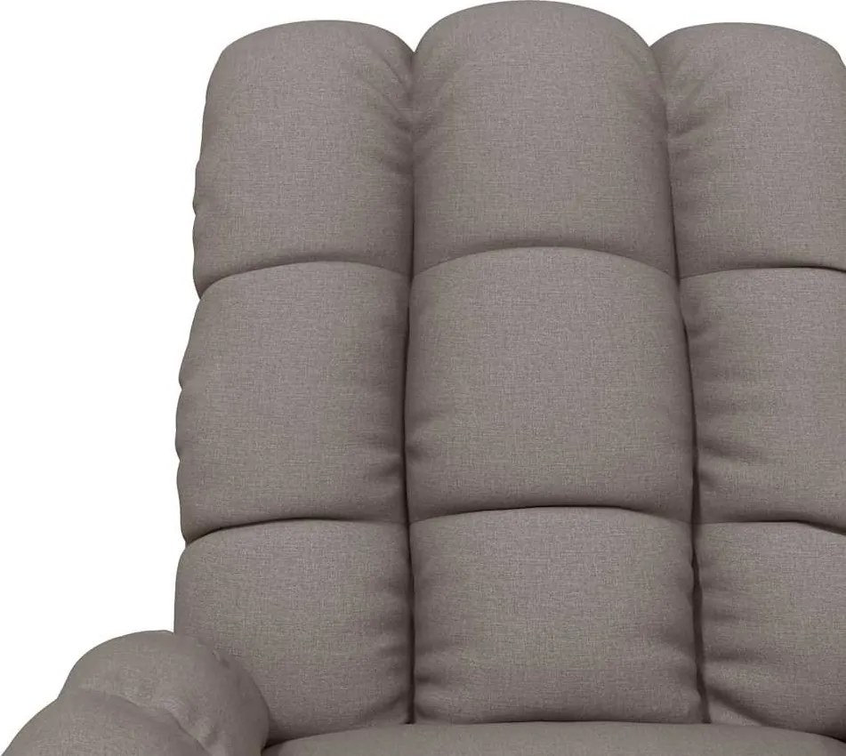 Polohovací křeslo taupe textil 289804