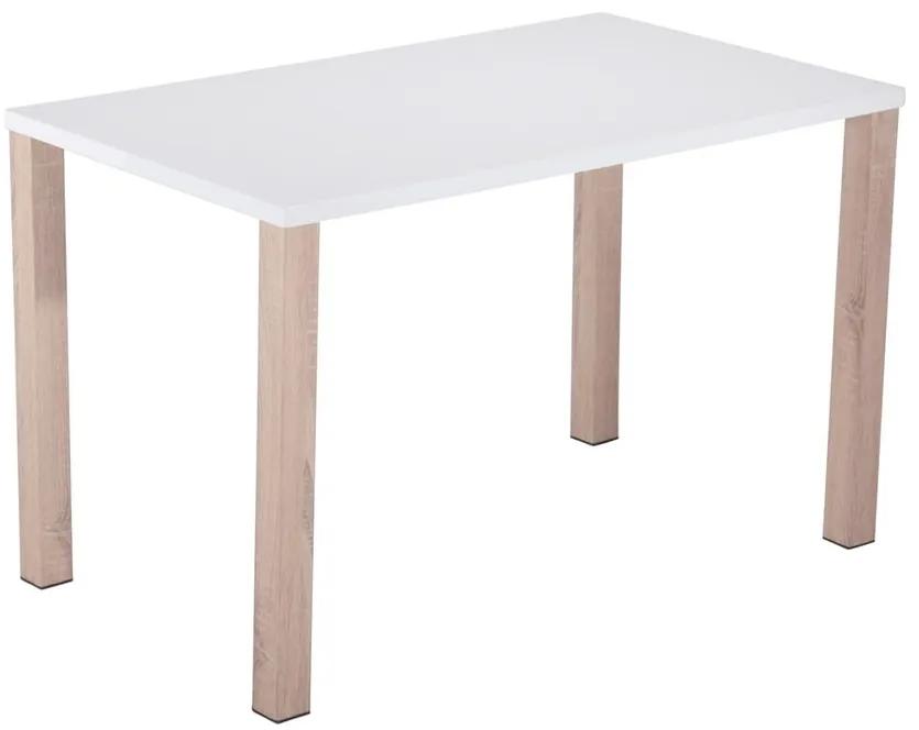 Jídelní stůl ALPINO-781 bílý lesk/dub sonoma