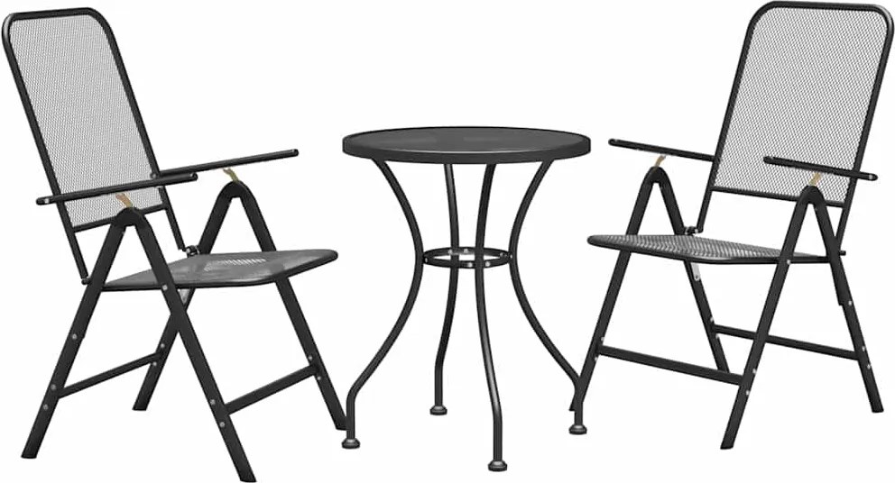 3dílný zahradní jídelní set tahokov antracitový 3084709
