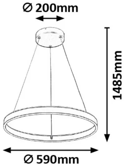 Rabalux 6299 - LED Stmívatelný lustr na lanku OTHELLO LED/36W/230V + DO