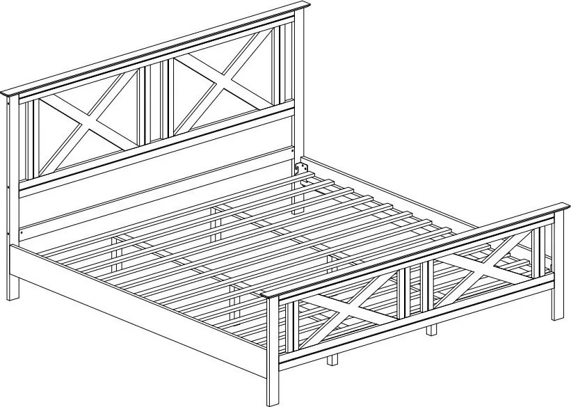 VerDesign RANGER dřevěná manželská postel 180, teak