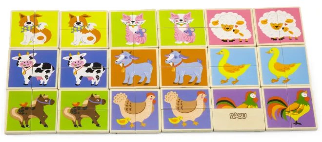 BABU - Puzzle- Pexeso zvířátka z farmy