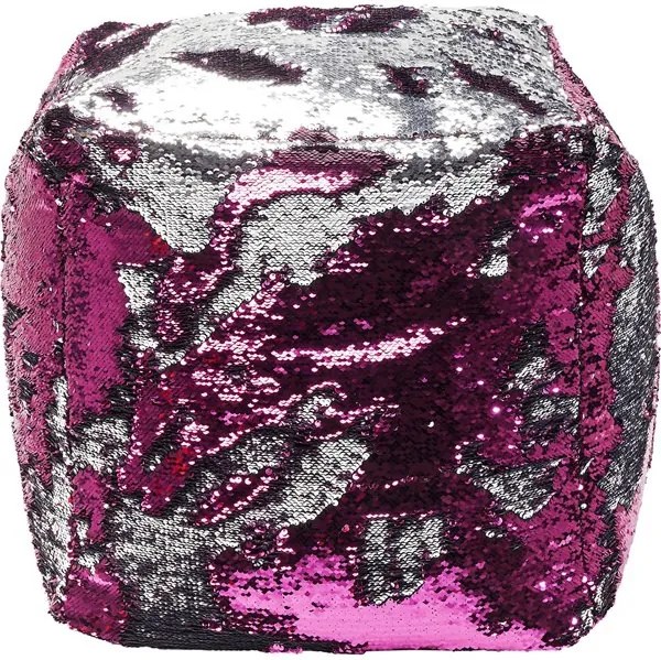 KARE DESIGN Sada 2 ks − Stolička Disco Queen 45 × 45 cm růžovostříbrná