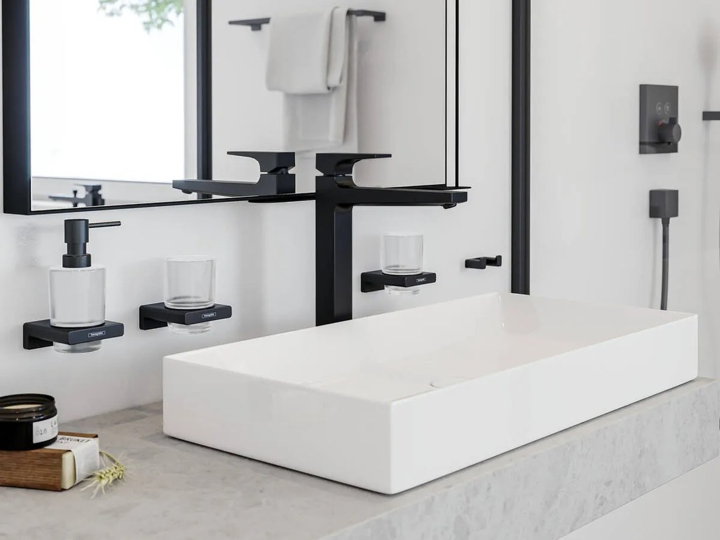 Hansgrohe AddStoris, dvojitý háček, matná černá, HAN-41755670