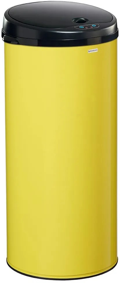 Rossignol SAS Bezdotykový odpadkový koš Rossignol Sensitive Plus 93568, 45 L, žlutý, RAL 1016
