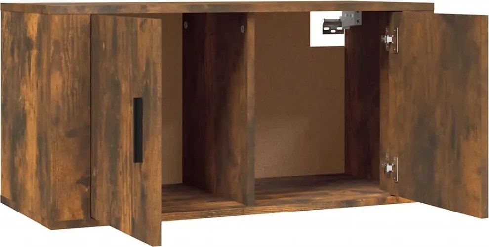 Nástěnné TV skříňky 2 ks kouřový dub 80 x 34,5 x 40 cm 3188355