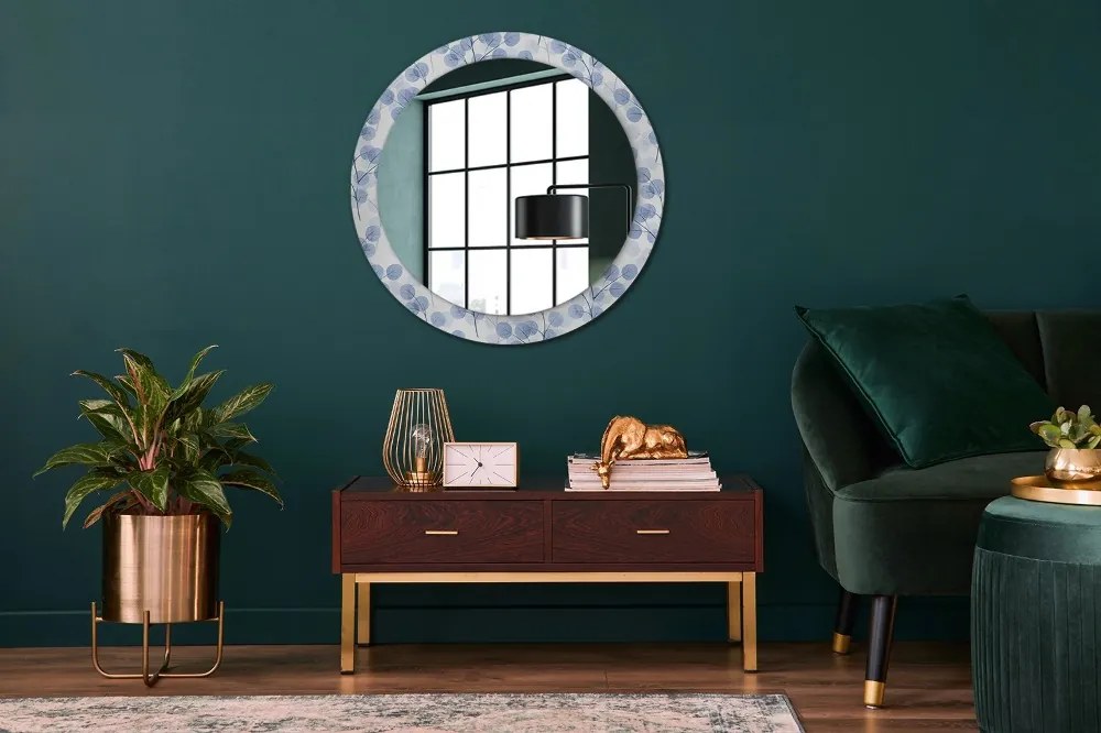 Kulaté dekorativní zrcadlo na zeď Načíst větve fi 80 cm