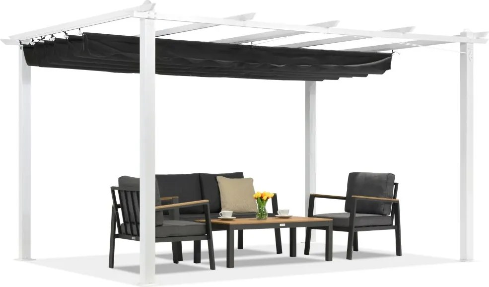 Terasová pergola Barbados 3x4 m Garden Point bílo-antracitová