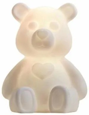 STAR TRADING Dětská LED lampička Teddybear White, bílá barva, plast