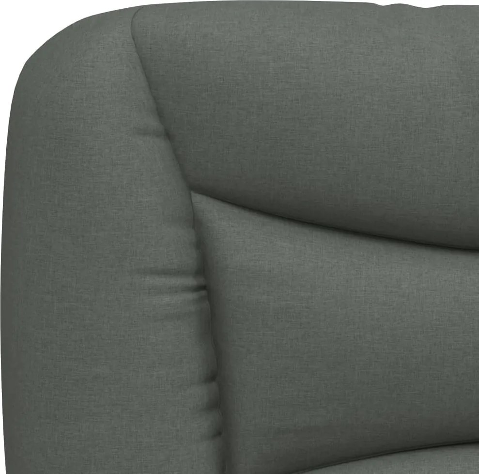 Postel s matrací Hvar tmavě šedá 140 x 200 cm textil 3208535