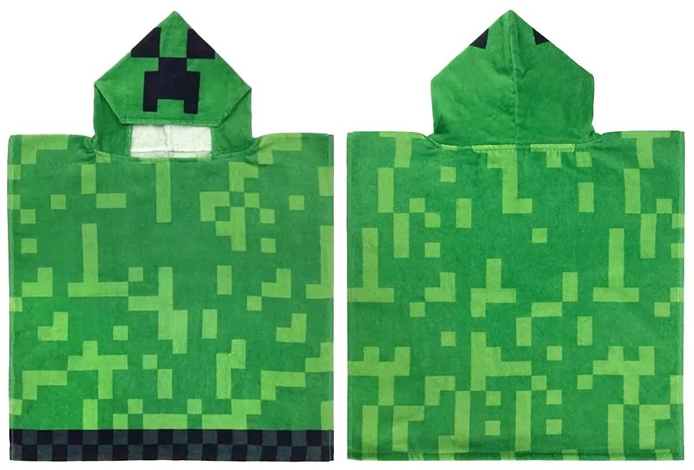 Carbotex Dětské pončo 50x115 cm - Minecraft Creeper Explode