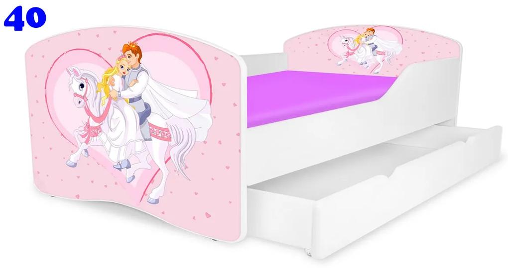 Dětská postel Adam rainbow vzor 40 140x70 cm