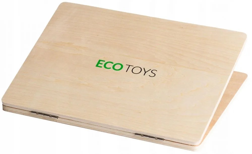 EcoToys Dřevěný notebook s magnetickým monitorem, 30 x 22 x 22 cm, G068