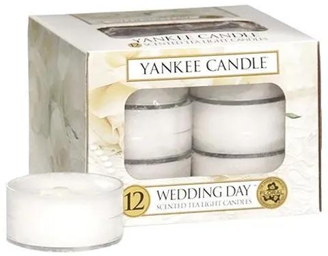 Yankee Candle Čajové svíčky Yankee Candle 12ks - Wedding Day, bílá barva, vosk