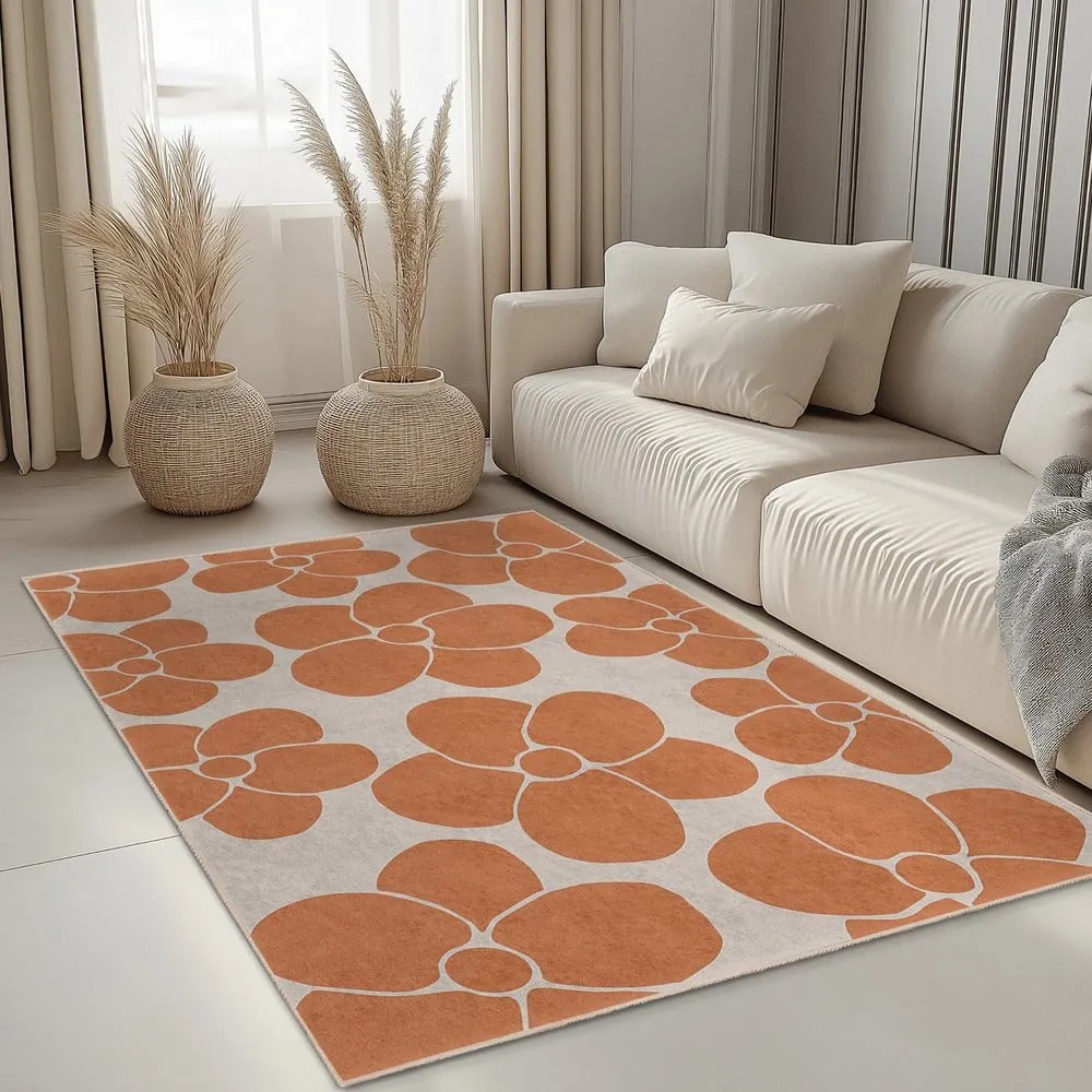 Oranžový pratelný koberec 160x230 cm Orange Meadow – Mila Home