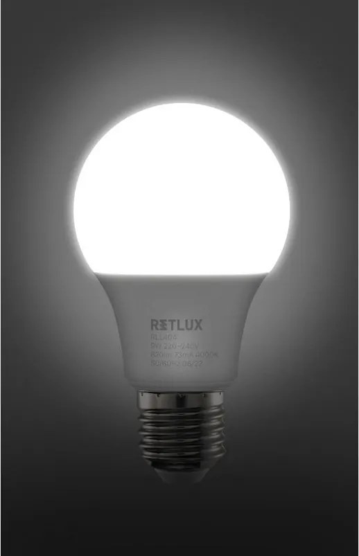 Retlux RLL 404 - E27, 9 W, 4000 K, studená bílá, 820 LM