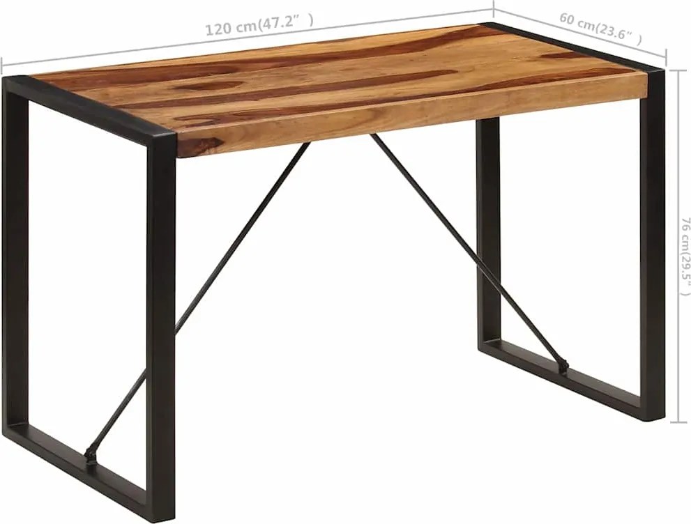 Jídelní stůl 120 x 60 x 76 cm masivní akáciové dřevo 247423