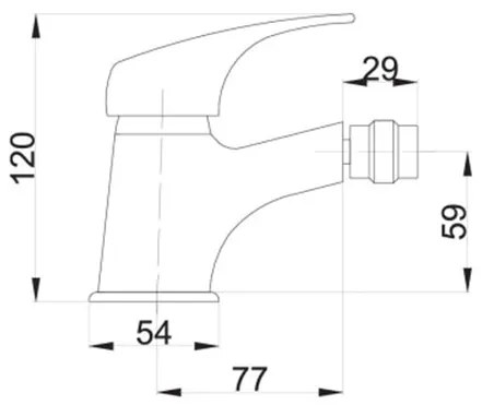 Bidetová stojánková páková baterie Nancy B636.BK Hydroland