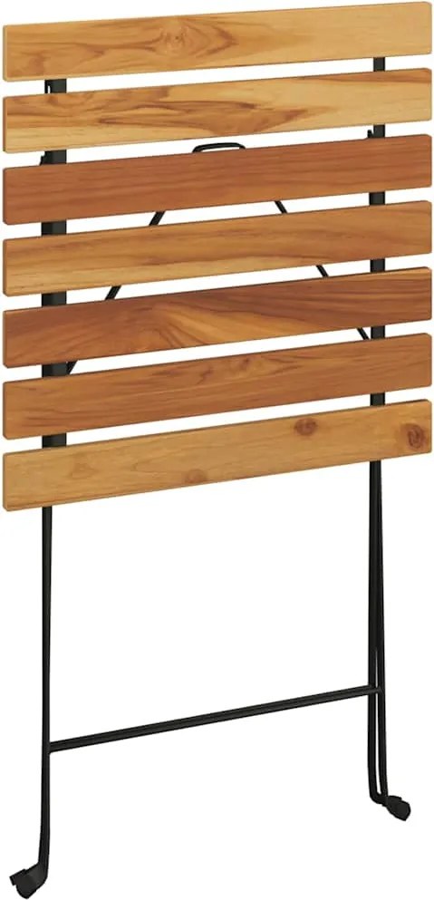 Skládací bistro stůl 55 x 54 x 71 cm masivní teak a ocel 319978