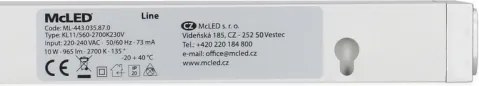 Kuchyňské LED svítidlo McLED Line 11W teplá bílá 2700K ML-443.035.87.0