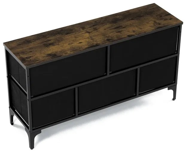 Retro komoda LINEA - old wood / MDF Barva: Vícebarevná