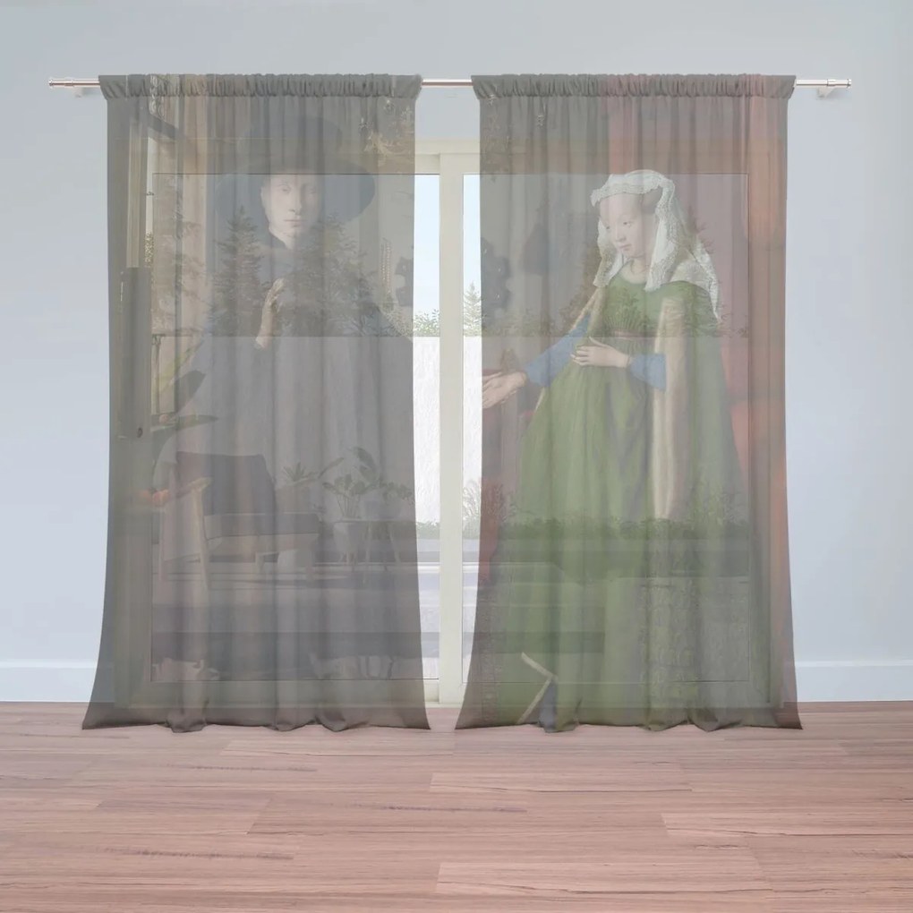 Sablio Záclony Svatba manželů - Jan van Eyck: 2ks 150x250cm