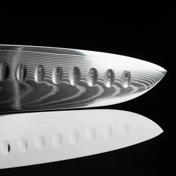 Gudaro - Damaškový Santoku kuchyňský nůž FENG 7,5", 67 vrstev oceli, délka 18 cm