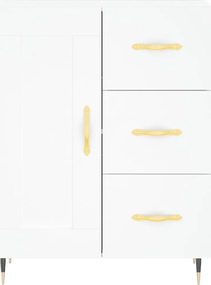 vidaXL Skříň highboard 69,5 x 34 x 180 cm kompozitní dřevo [3189997] Barva: Bílá