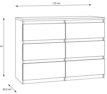 Komoda se zásuvkami MAO dub artisan