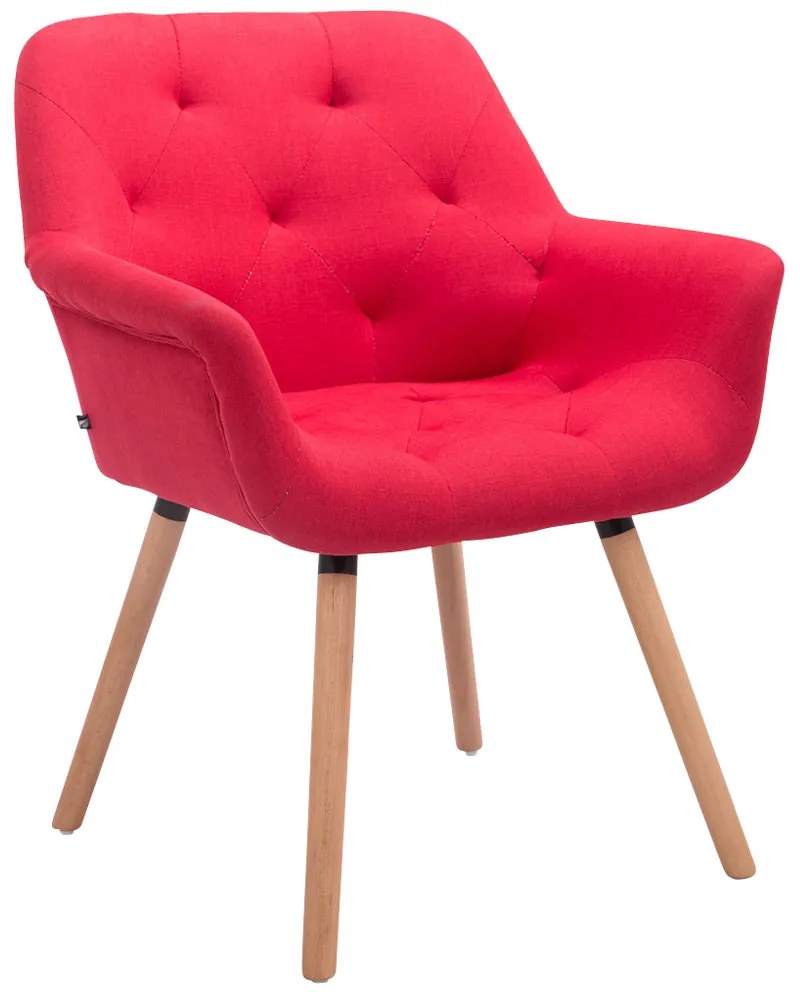 Židle s područkami Cass látka, nohy natura Barva  Červená