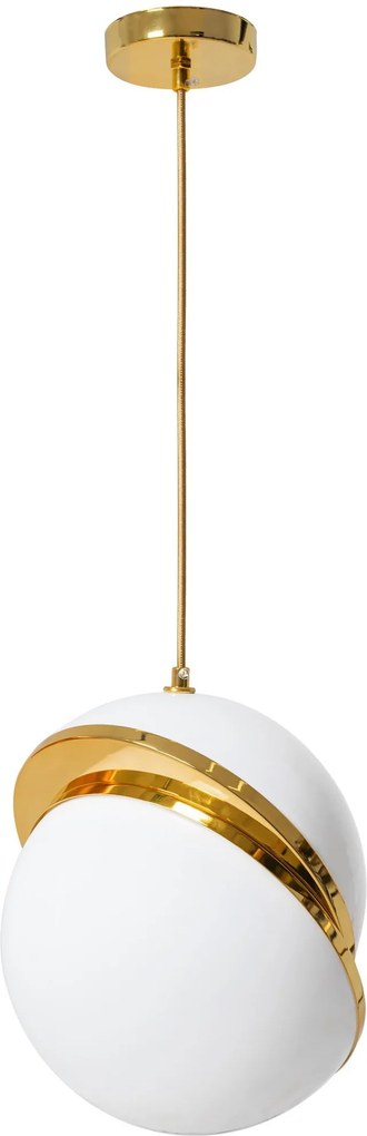 Toolight Toolight, závěsná stropní lampa akrylová koule 1xE27 APP481-1CP, bílá-zlatá, OSW-00598