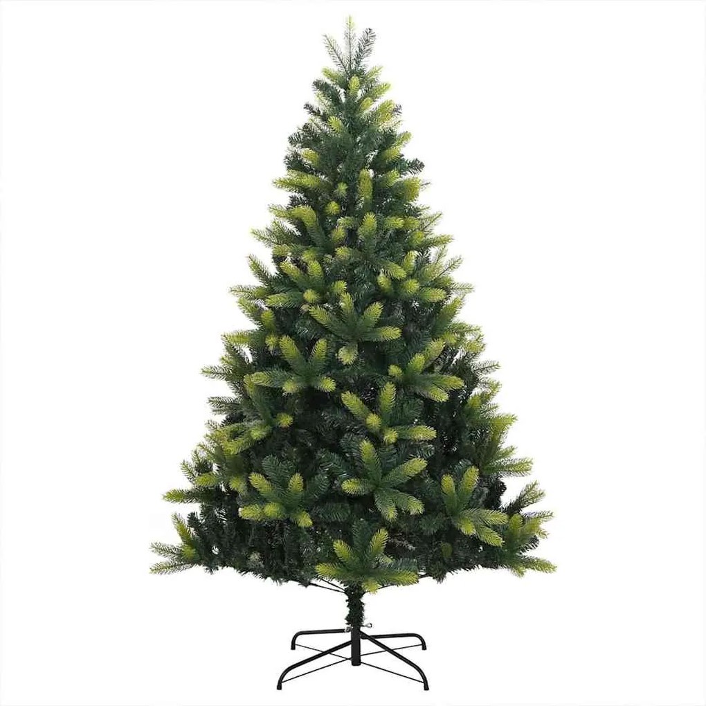 Umělý skládací vánoční stromeček 300 LED Zelená 210 cm PVC a PE 3396007