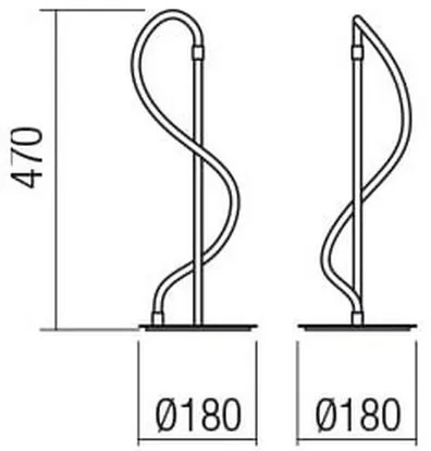 Redo 01-2529 - LED Stmívatelná stolní lampa CORRAL LED/12W/230V zlatá