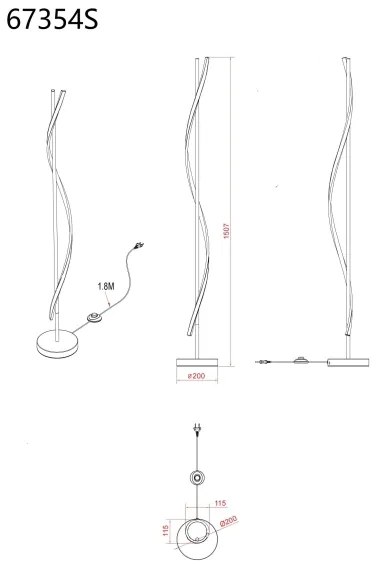 Globo 67354S - LED Stojací lampa WATKINS LED/30W/230V 3000K