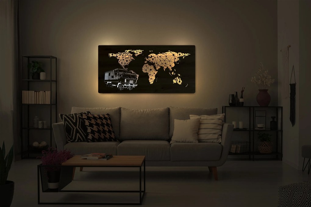 Li-Go "Tatra 815" světelný obraz  230V 120x60cm provedení povrchu: oliva