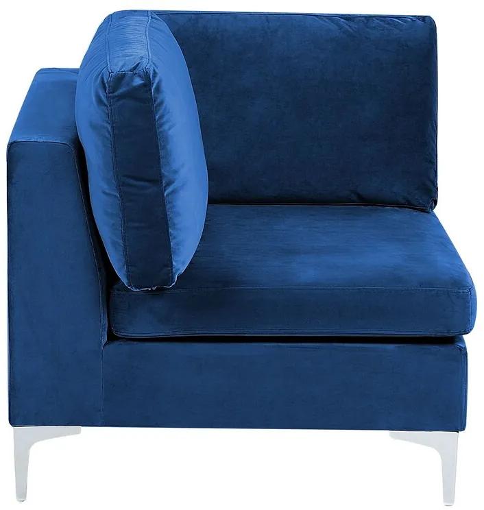 Rohová sedací souprava s taburetkou Eldridge (modrá) (P). 1078804